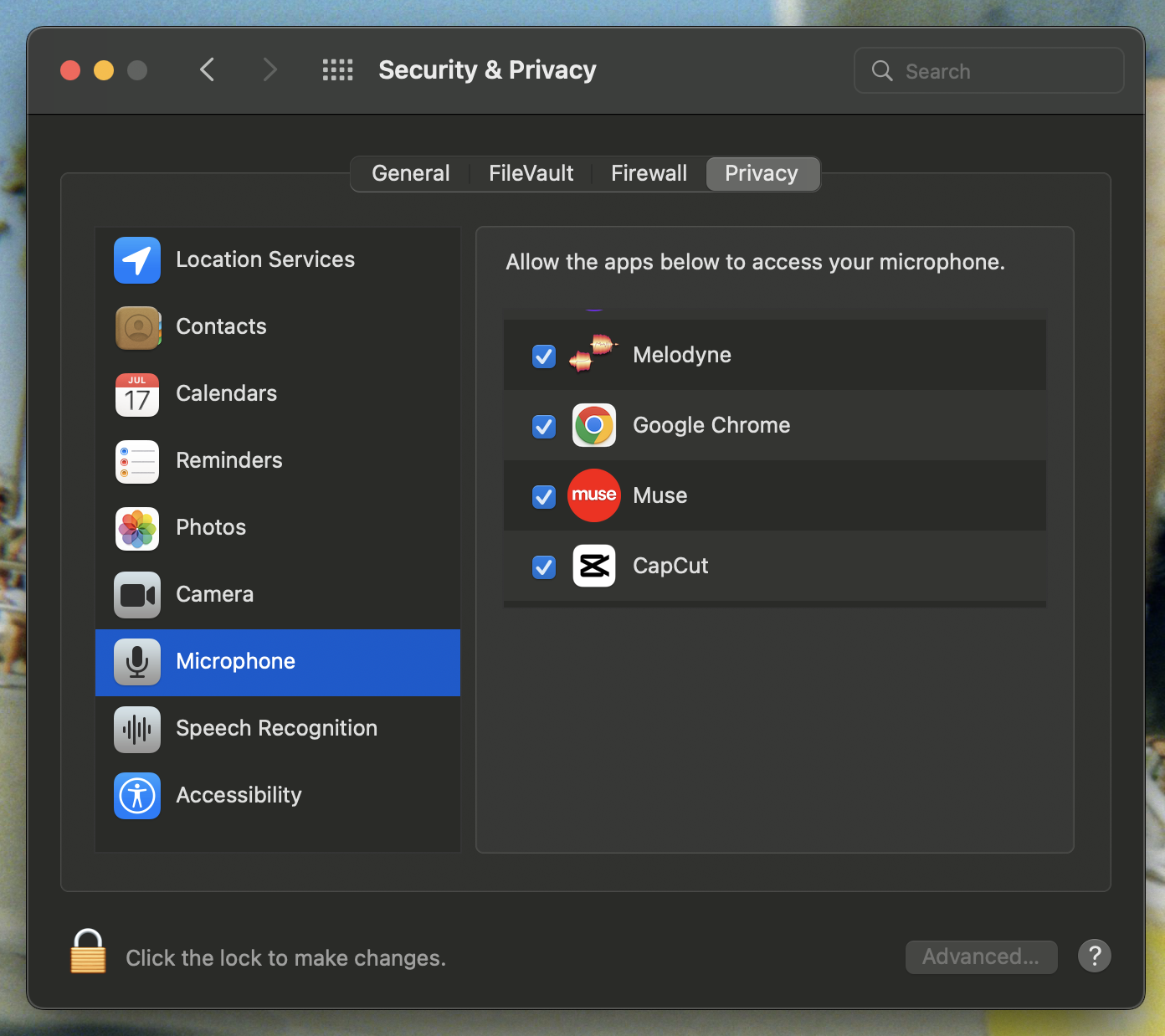 Application Permissions (Mac) – Muse App Inc
