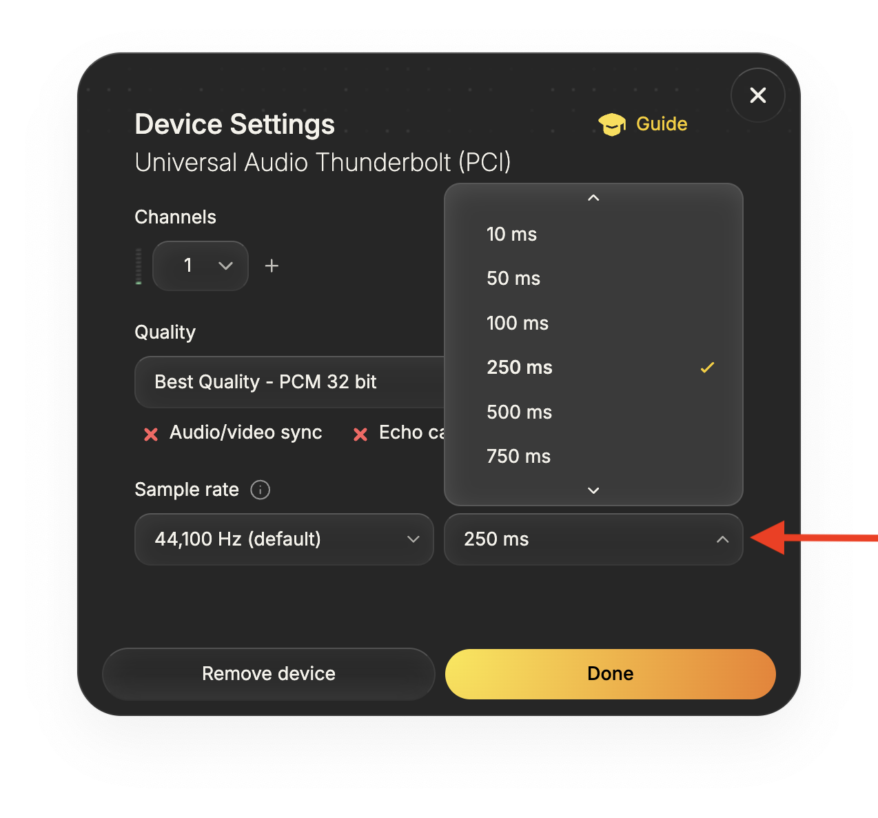 Audio Settings – Muse App Inc
