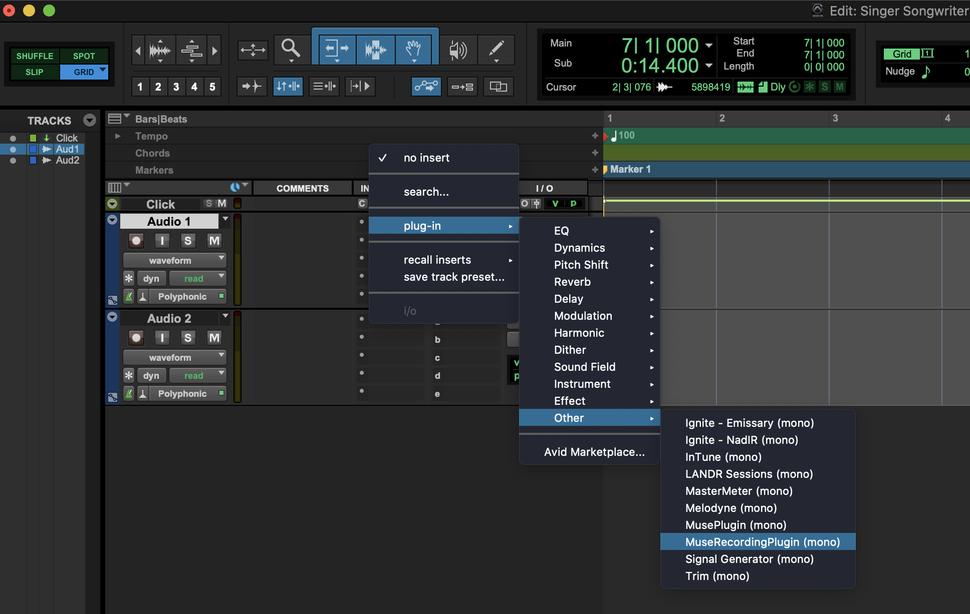Recording on Pro Tools (Mac) – Muse App Inc