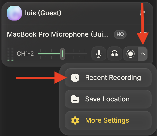 Recording to a File – Muse App Inc